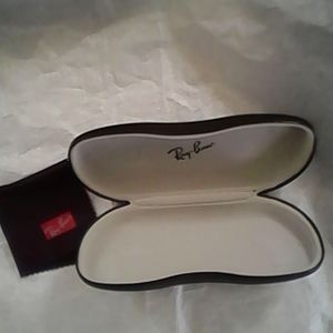 Ray-Ban | Accessories | New Ray Ban Leather Hard Case With Cleaning ...